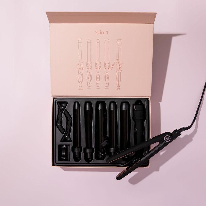 Hair Essential Kit – 5 Wand Curling + Flat Iron | Bombay Hair – BOMBAY HAIR