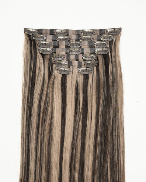 Espresso Ash Brown Highlights (P2/8A) 20" 190g Seamless - Bombay Hair ...